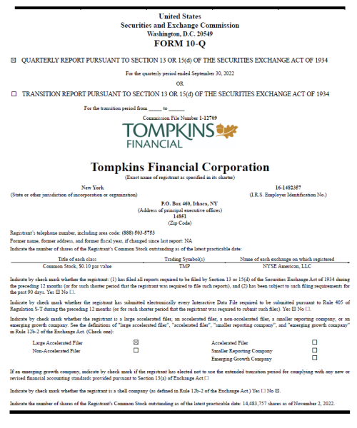 Annual Reports | Tompkins Financial Corporation